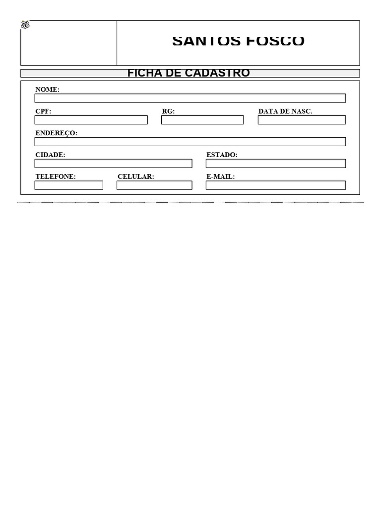 Modelo de Ficha de Cadastro Individual | PDF