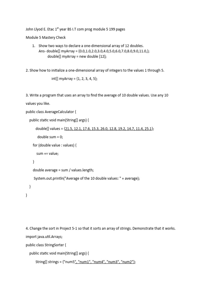 John Llyod E | PDF | String (Computer Science) | Computer Data