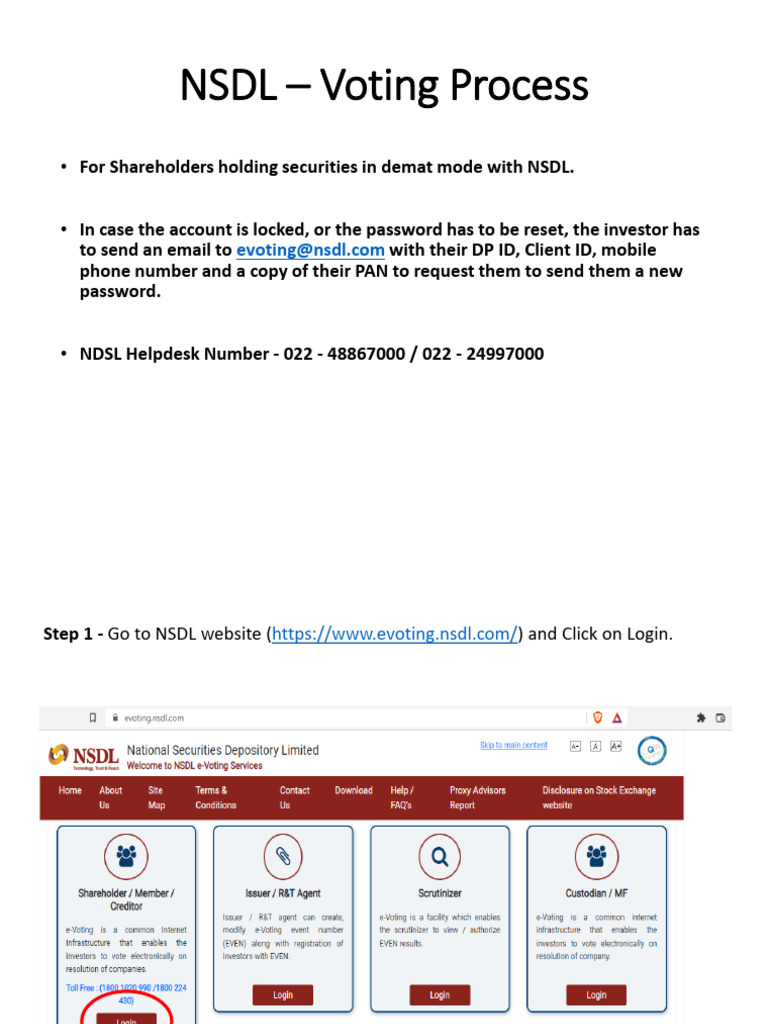 NSDL E-Voting | PDF