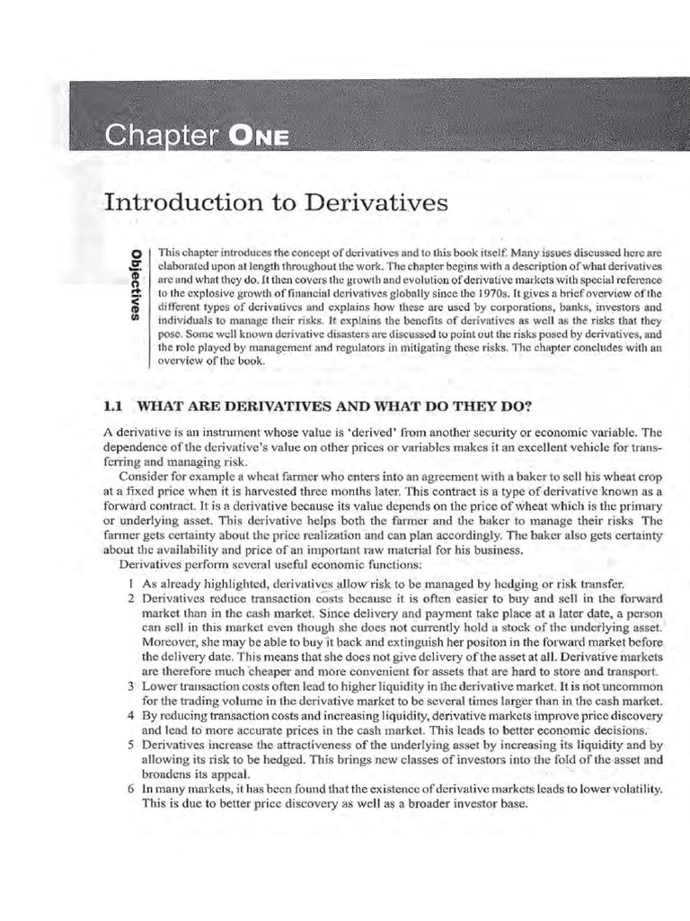 Understanding Derivatives and Their Risks | PDF | Derivative (Finance ...