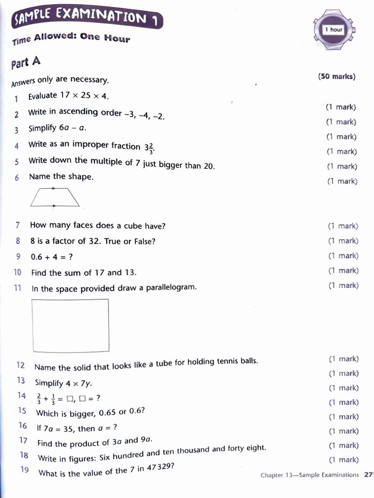Y7 Smaple Exam | PDF