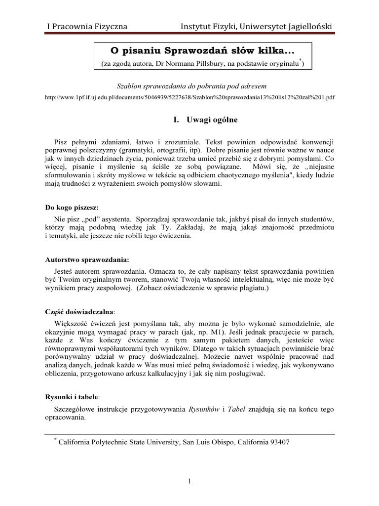 Jak Pisac Sprawozdanie 25 Lis 12 Zal33 | PDF