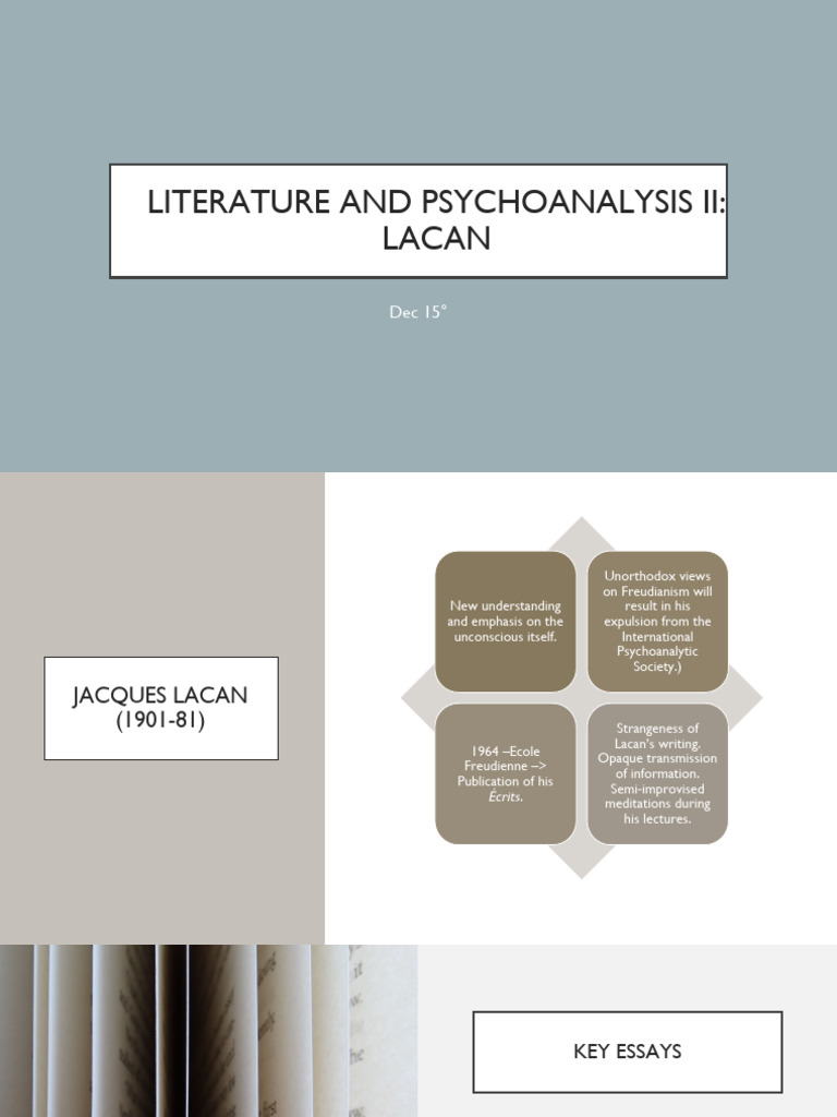 Class On Lacan | PDF | Jacques Lacan | Psychoanalysis