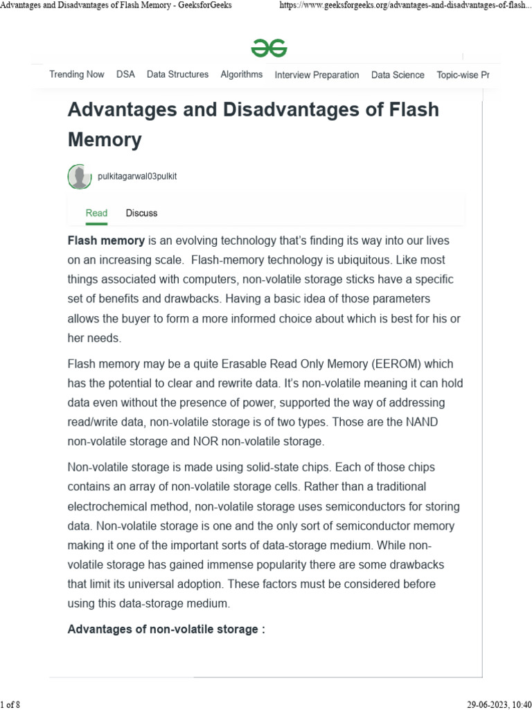 Flash Memory | PDF | Computer Data Storage | Flash Memory