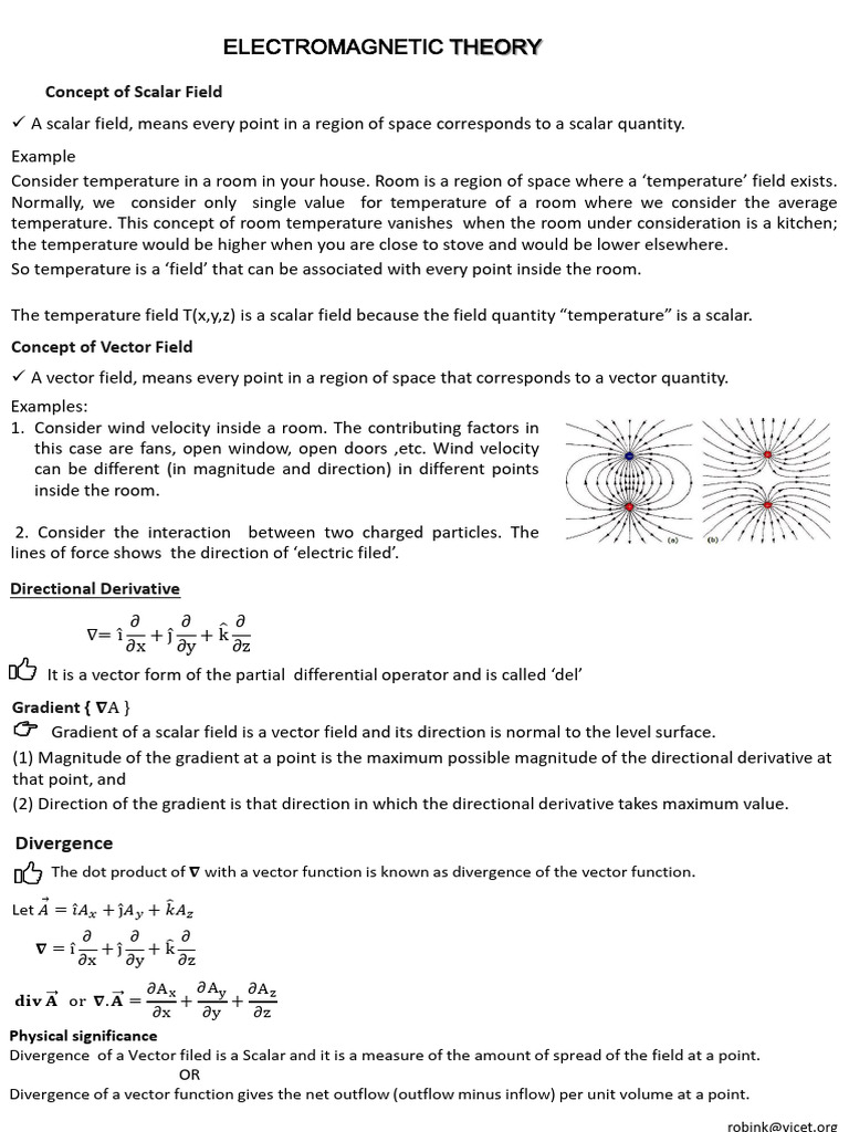 Note - Electromagnetic Theory Ver 2.0 | Download Free PDF | Field ...