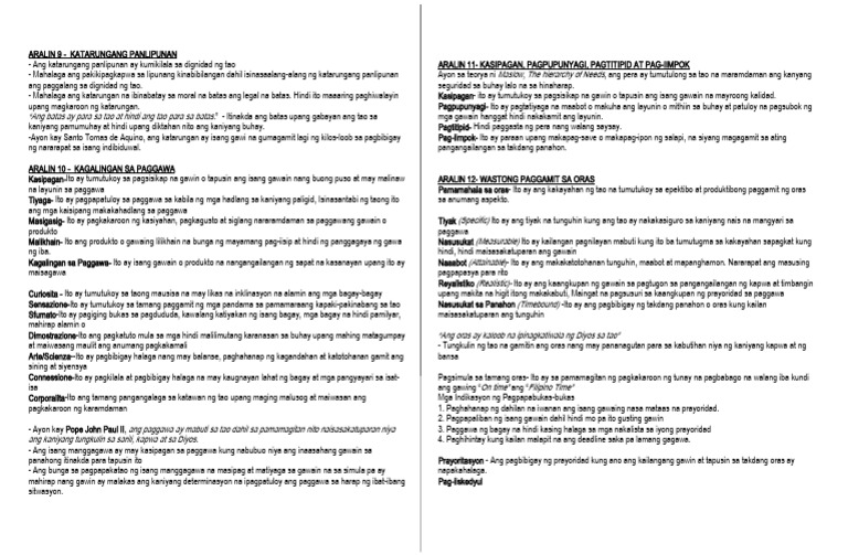 Esp9 3rdq Lecture Reviewer | PDF