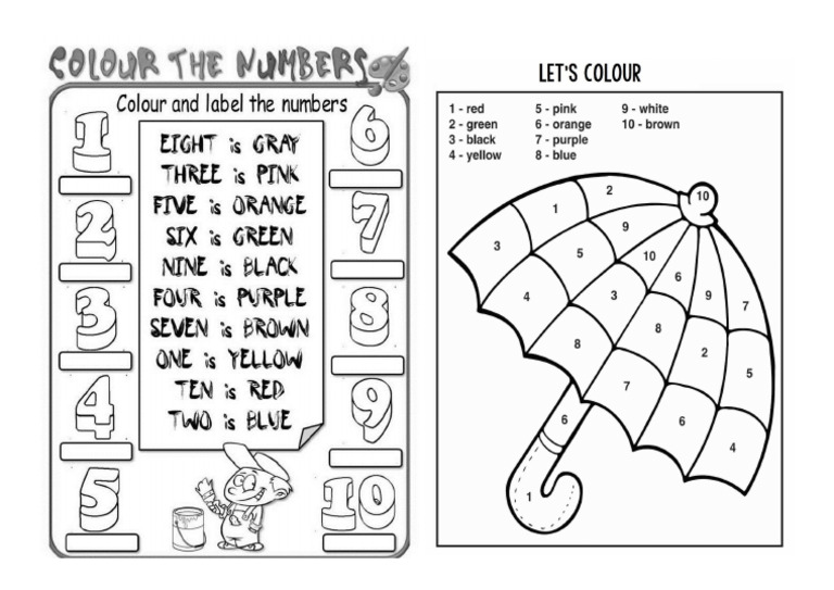 NUMBERS AND COLOURS 2 Ejercicios | PDF