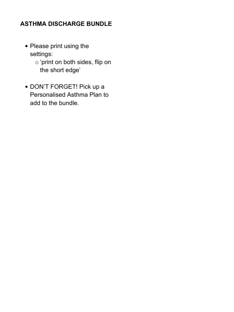 NPCE Asthma Child Discharge-Bundle | PDF | Asthma | Respiratory Tract