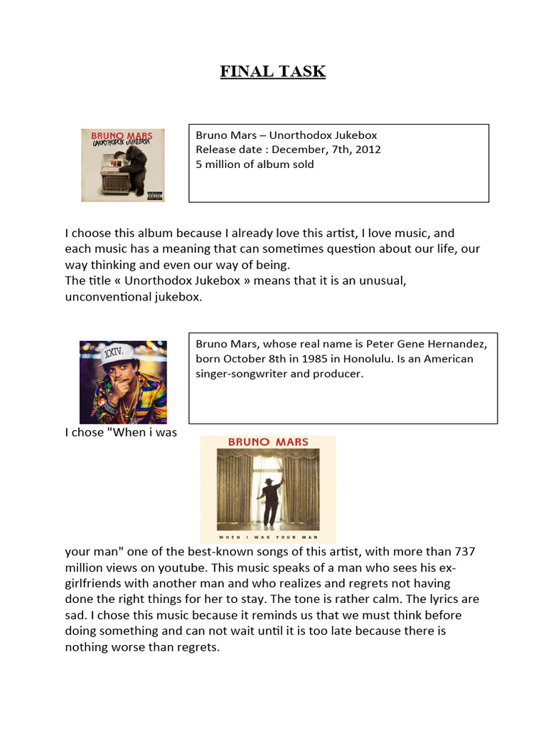 Bruno Mars' Unorthodox Jukebox Review | PDF