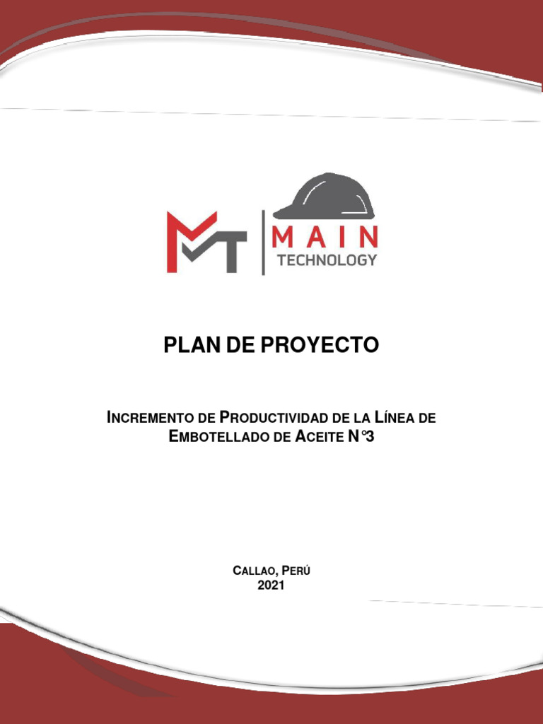 Plan de Dirección de Proyecto PROY - IPLEA3 - 001 | PDF | Rodamiento (Mecánico) | Ingenieria ...