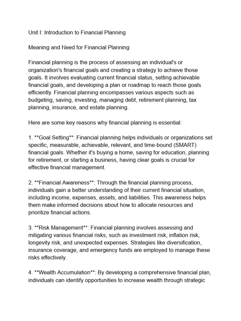 Essentials of Financial Planning Guide | PDF | Investment Fund ...