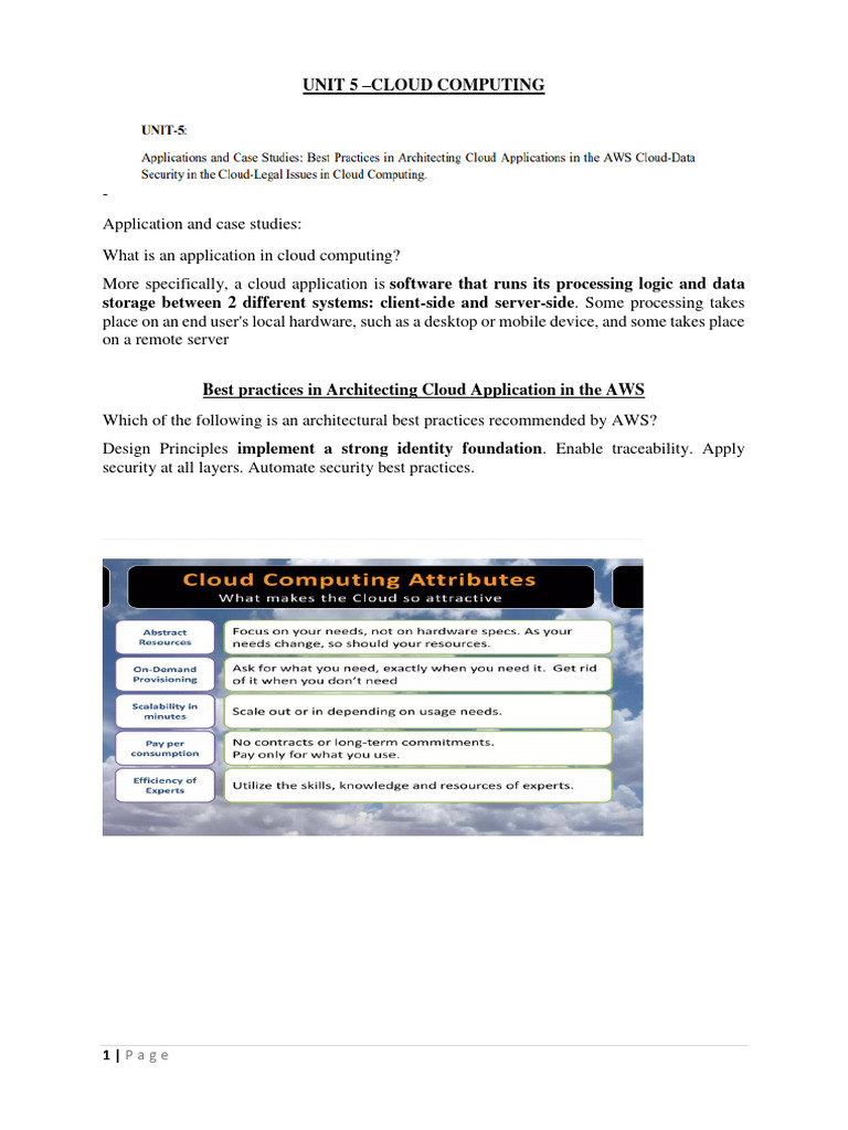 CC Unit 5 | PDF | Information Security | Cloud Computing