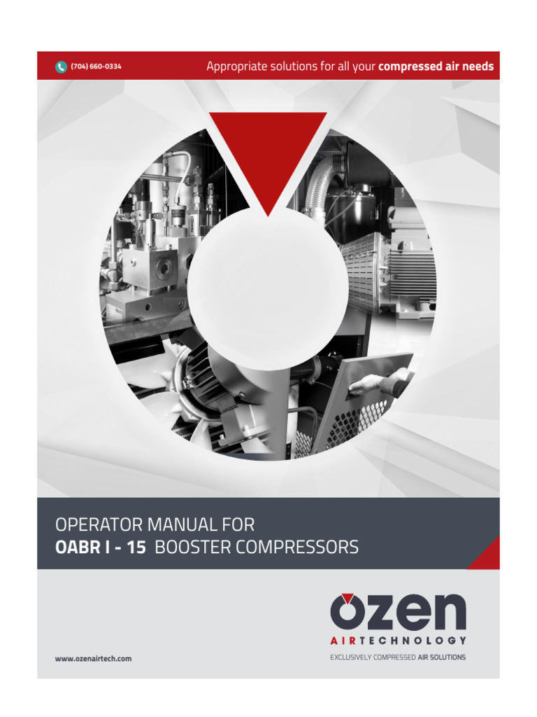 OABR I-15 Booster Compressor Manual | PDF | Valve | Piston