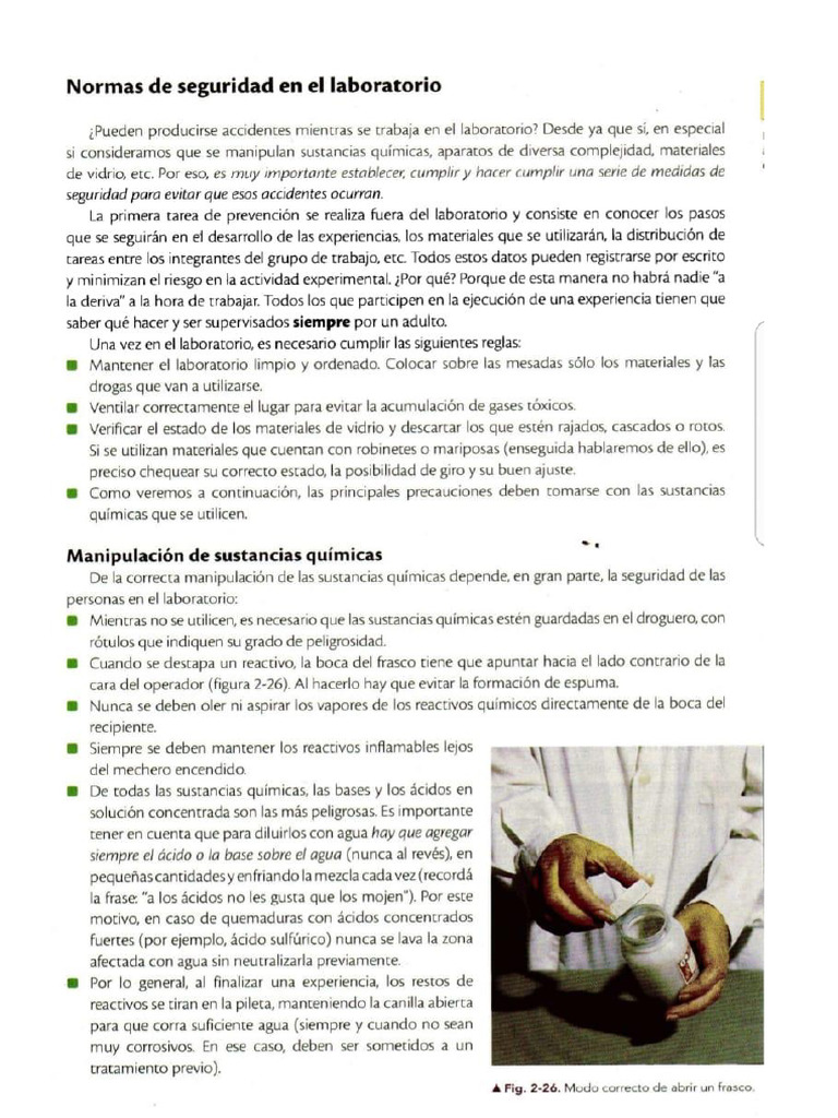 Normas de Seguridad en El Laboratorio | PDF