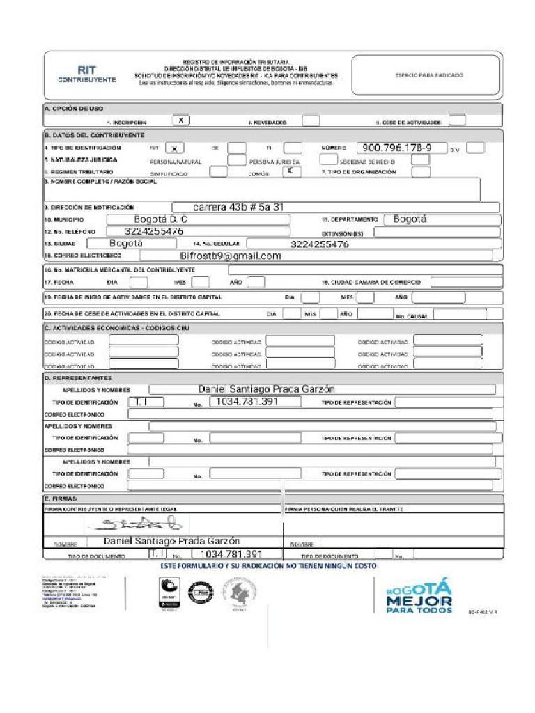 4.5 Formulario Rit PDF | PDF