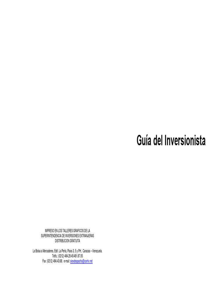 Gu A para Invertir en Venezuela | PDF | Impuestos | Venezuela