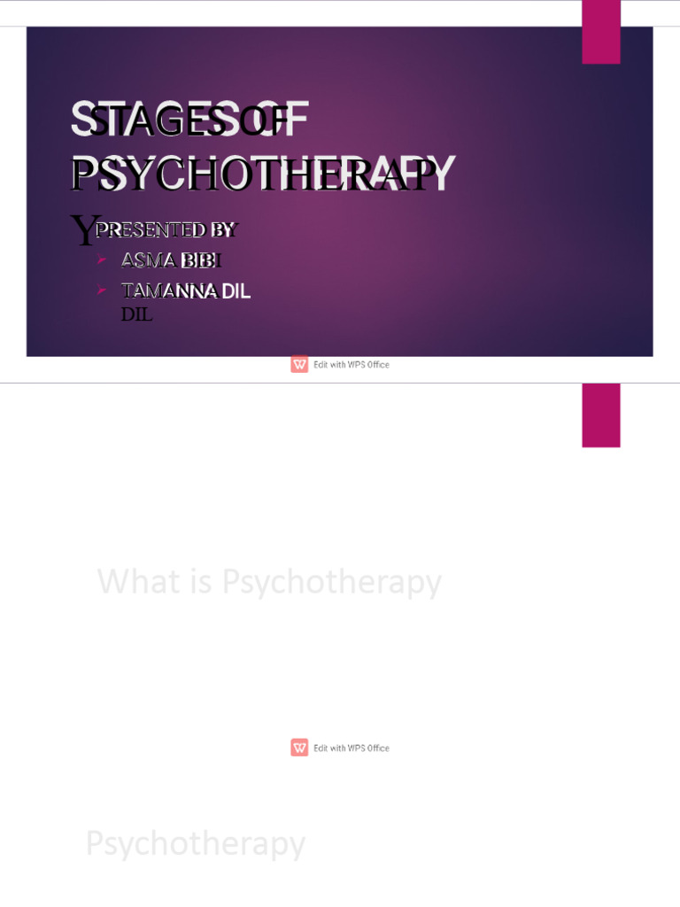 Stages of Psychotherapy Explained | PDF