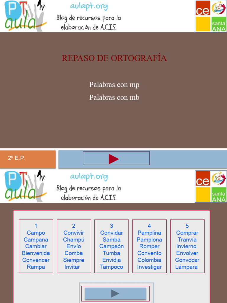 Ortografía de La Mp. MB | PDF