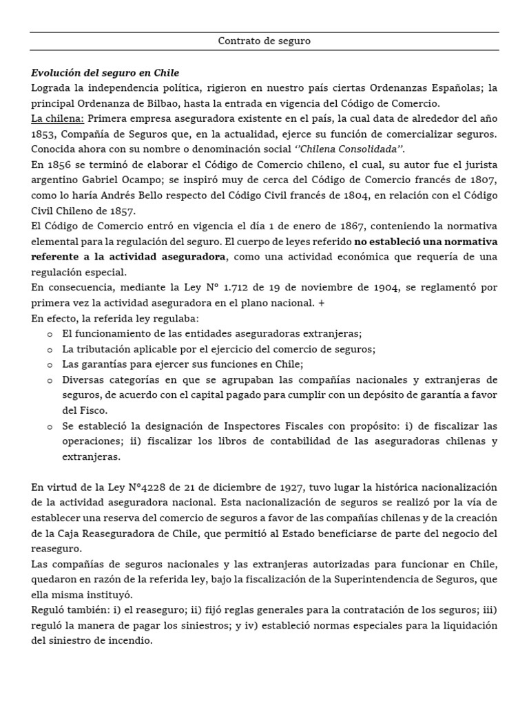 Contrato De Seguros Pdf Reaseguro Póliza De Seguros 9778