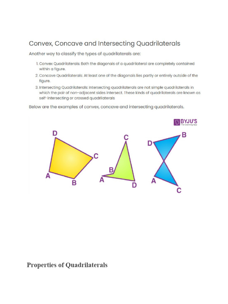 Properties of Quadrilateral | Download Free PDF | Rectangle ...