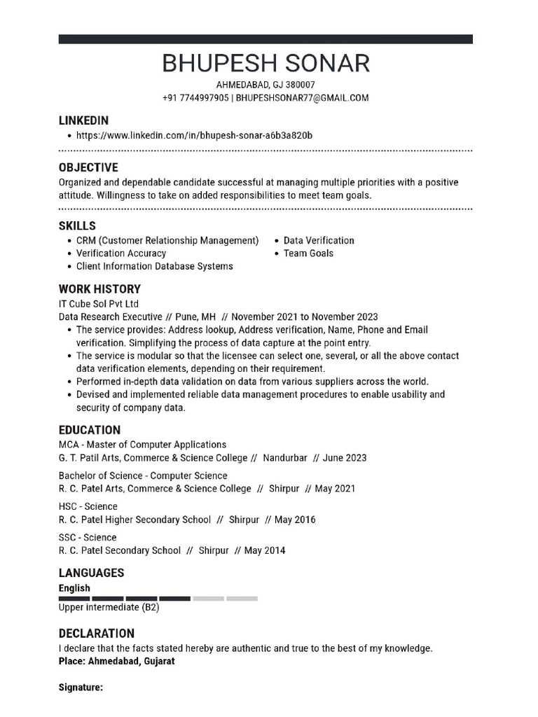 Resume 2024 | PDF