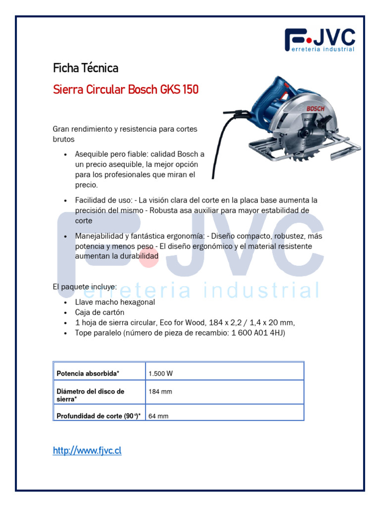 Ficha Tecnica Sierra | PDF