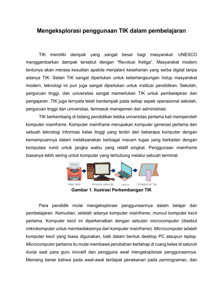 B.7. Mengeksplorasi Penggunaan TIK Dalam Pembelajaran | PDF