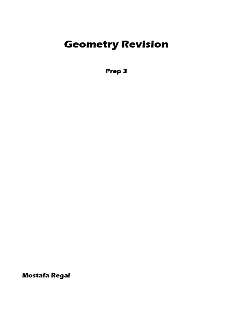 Geometry Revision - To Write07 | PDF | Area | Line (Geometry)