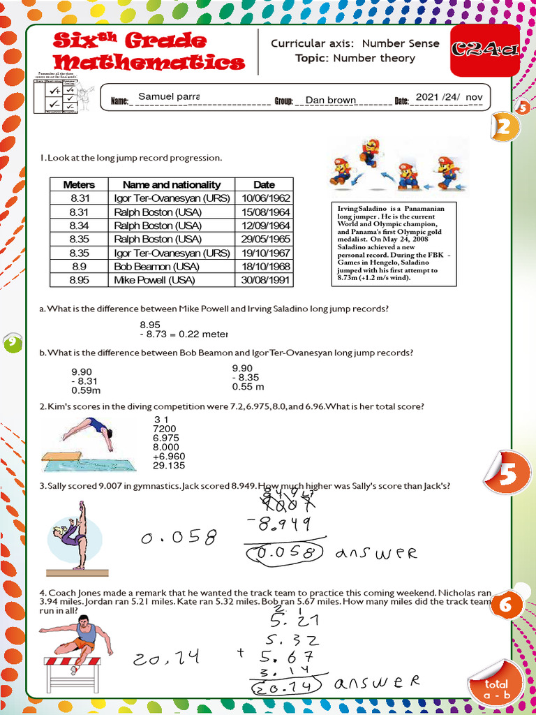 C24 Math 6° | PDF | Computing