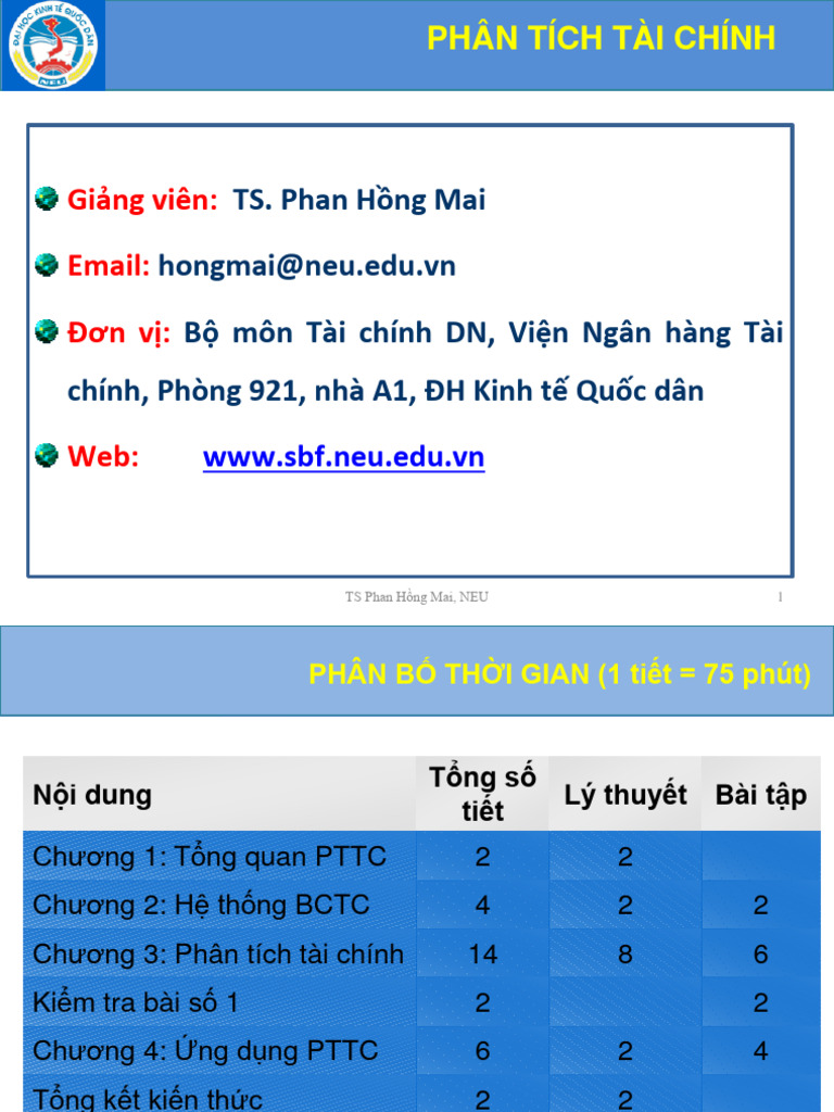 Handout PTTC - Chuong 1 - Tong Quan - Update 2022 | PDF
