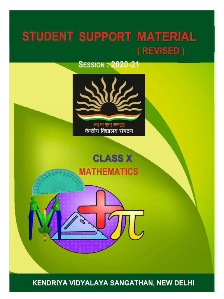 Class X Student Support Material Maths Revised 2020-21-0 | PDF ...
