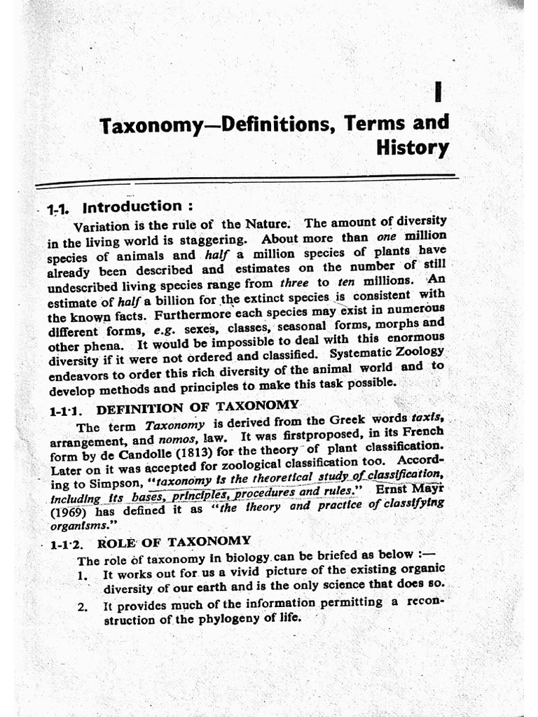 Taxonomy (Dalela - Sharma) | PDF