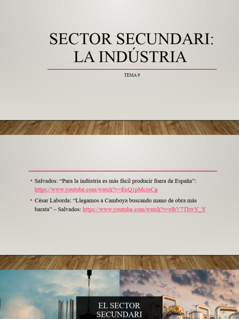 Tema 9 - El Sector Secundari | PDF