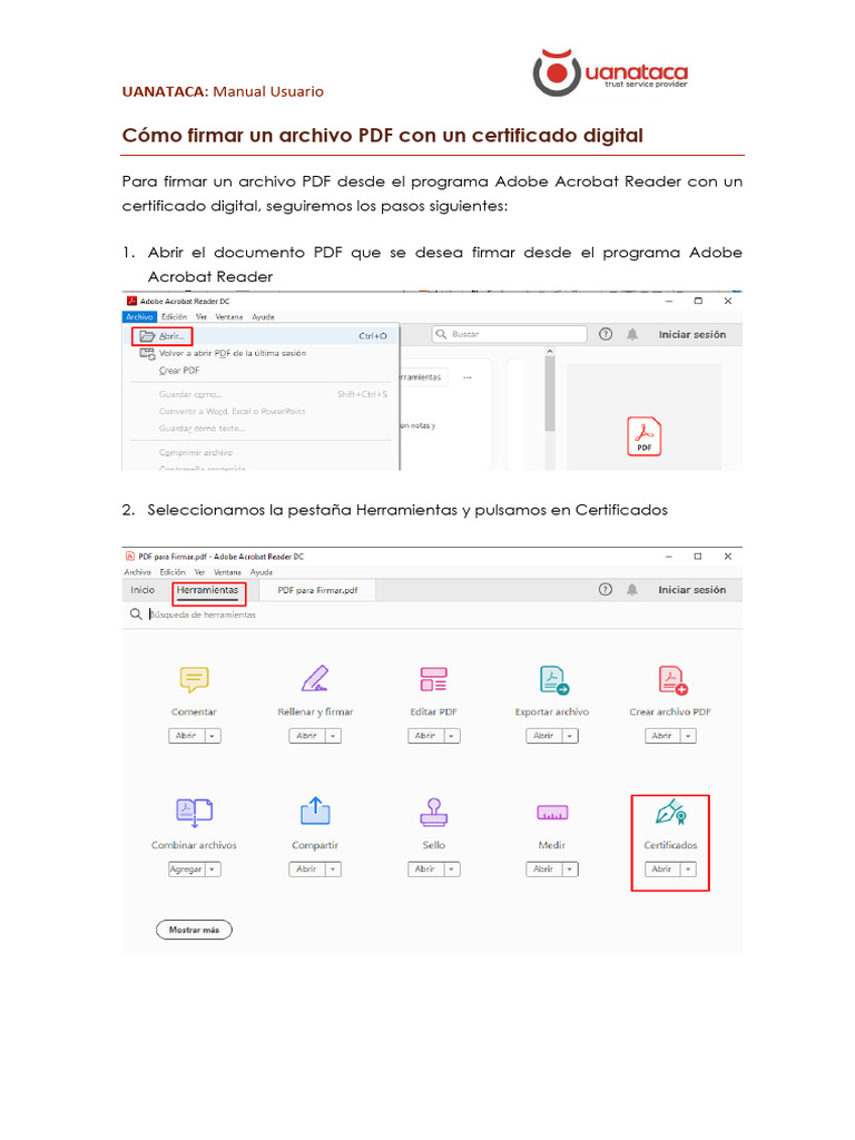 Como Firmar Un Archivo PDF Con Un Certificado Digital | PDF