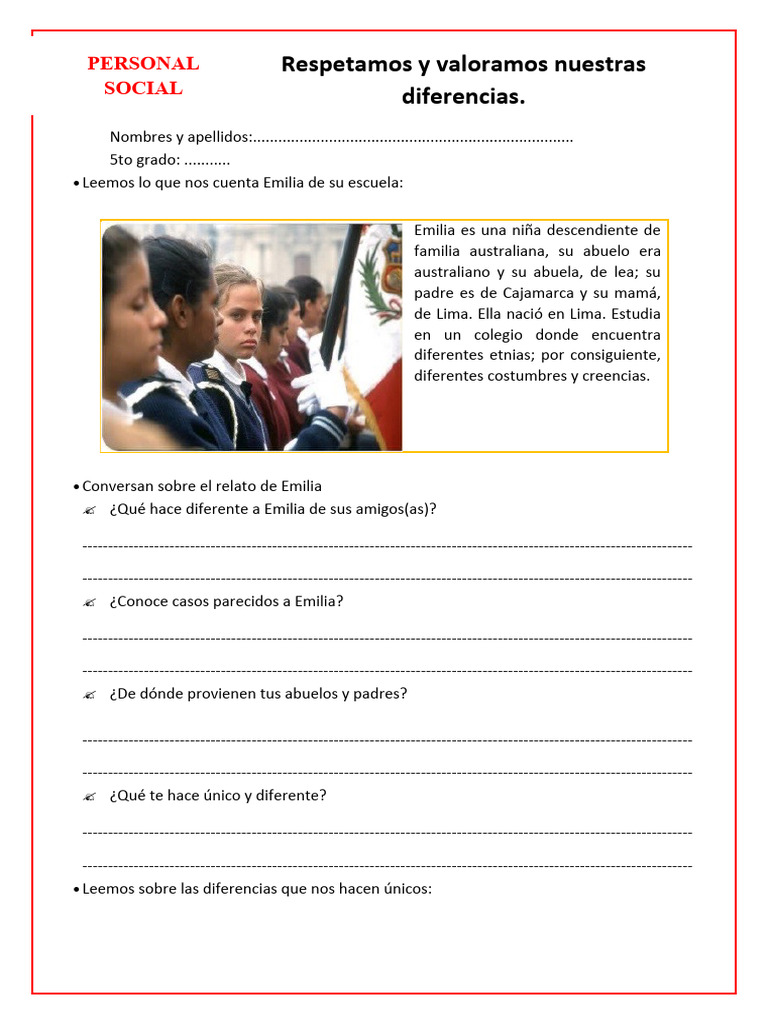 Valorando nuestras diferencias únicas | PDF
