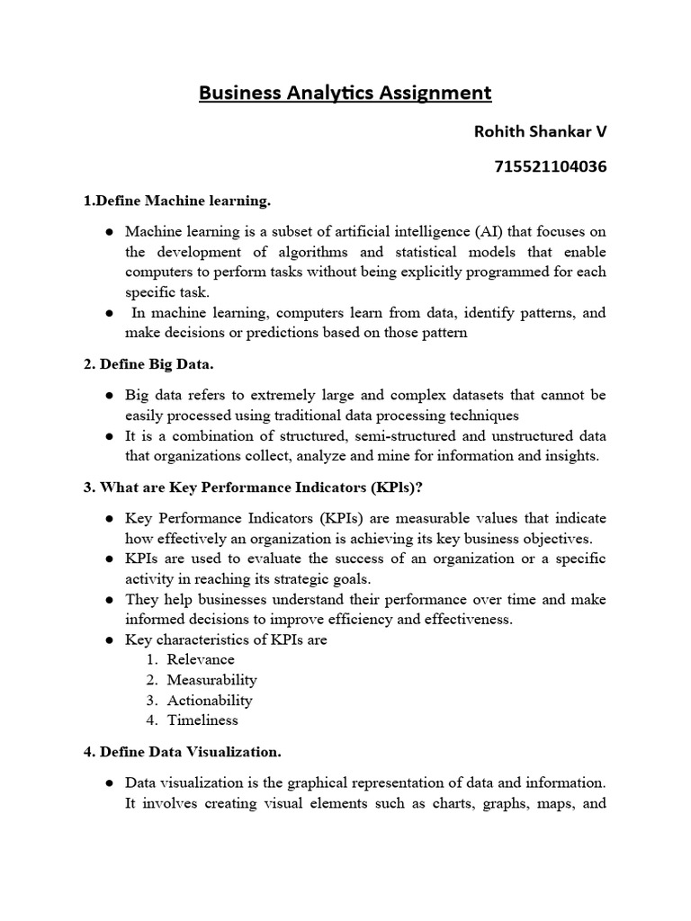 Business Analytics | PDF | Machine Learning | Level Of Measurement