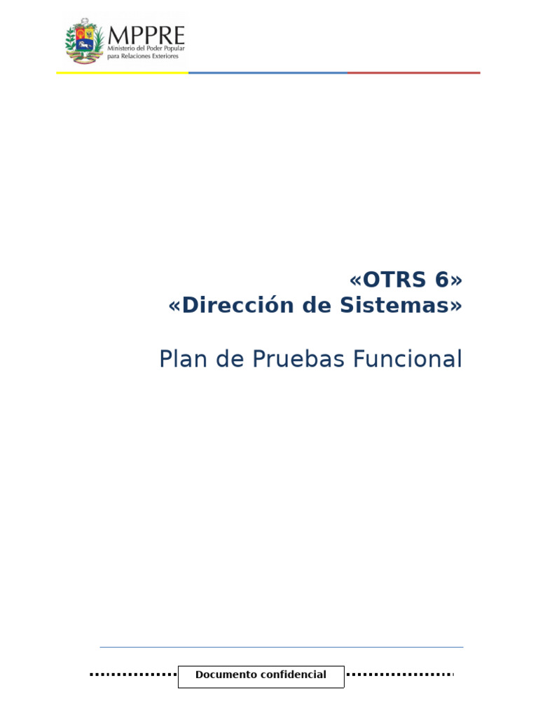 PLAN - 001.1 - Pruebas Funcional Con OTRS | PDF