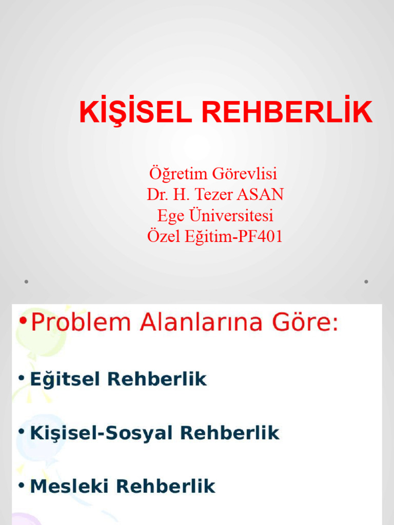 KiÅ - Isel Rehberlik | PDF