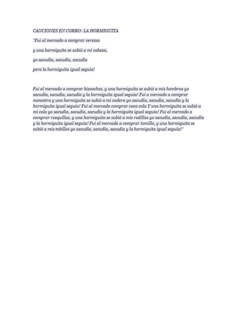 Canciones en Corro | PDF