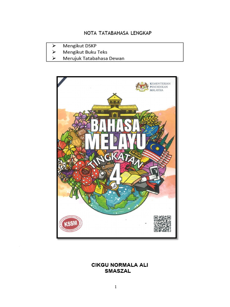 Nota Tatabahasa Tingkatan 4 (Berdasarkan Buku Teks) | PDF