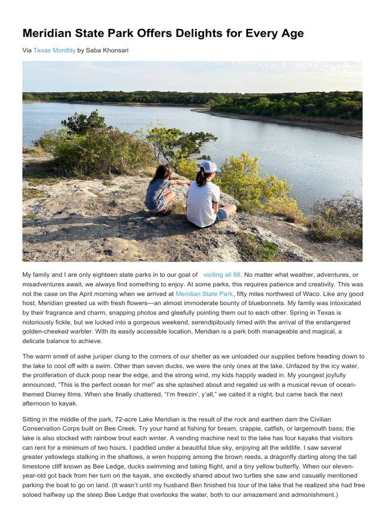 Meridian State Park Offers Delights For Every Age (Inoreader) | PDF