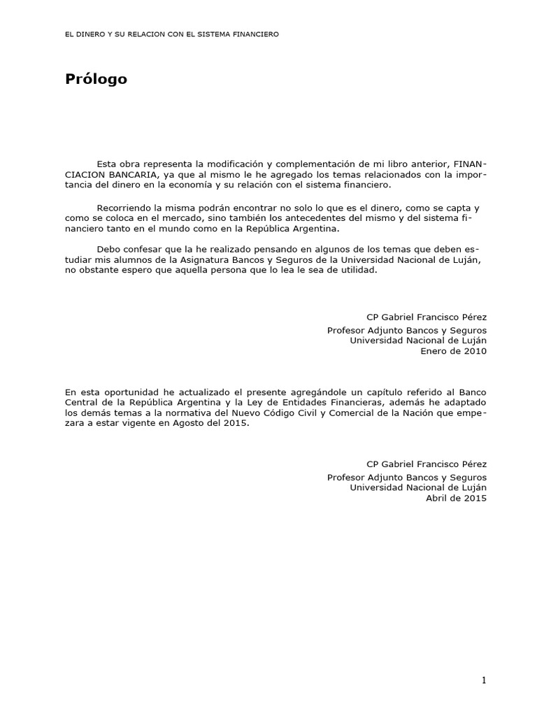 El Dinero y Su Relaci N Con El Sistema Financiero | PDF | Dinero | Bancos