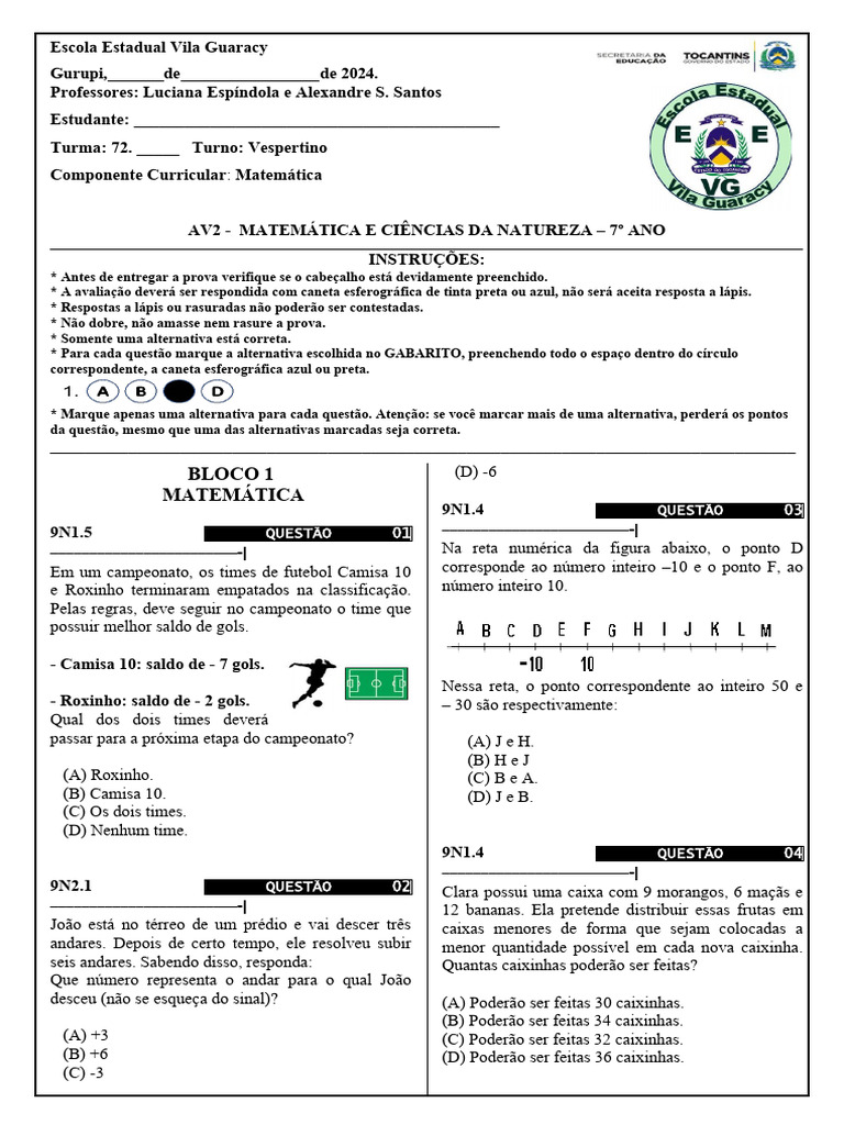 7° Ano Av2 1º Bimestre | PDF | Transferência de calor | Fenômenos físicos