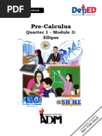 Pre-Calculus: Quarter 1 - Module 6: Ellipse | PDF | Ellipse | Cartesian ...