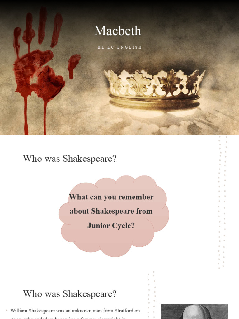 Macbeth Intro LC HL English | PDF | Witchcraft | William Shakespeare