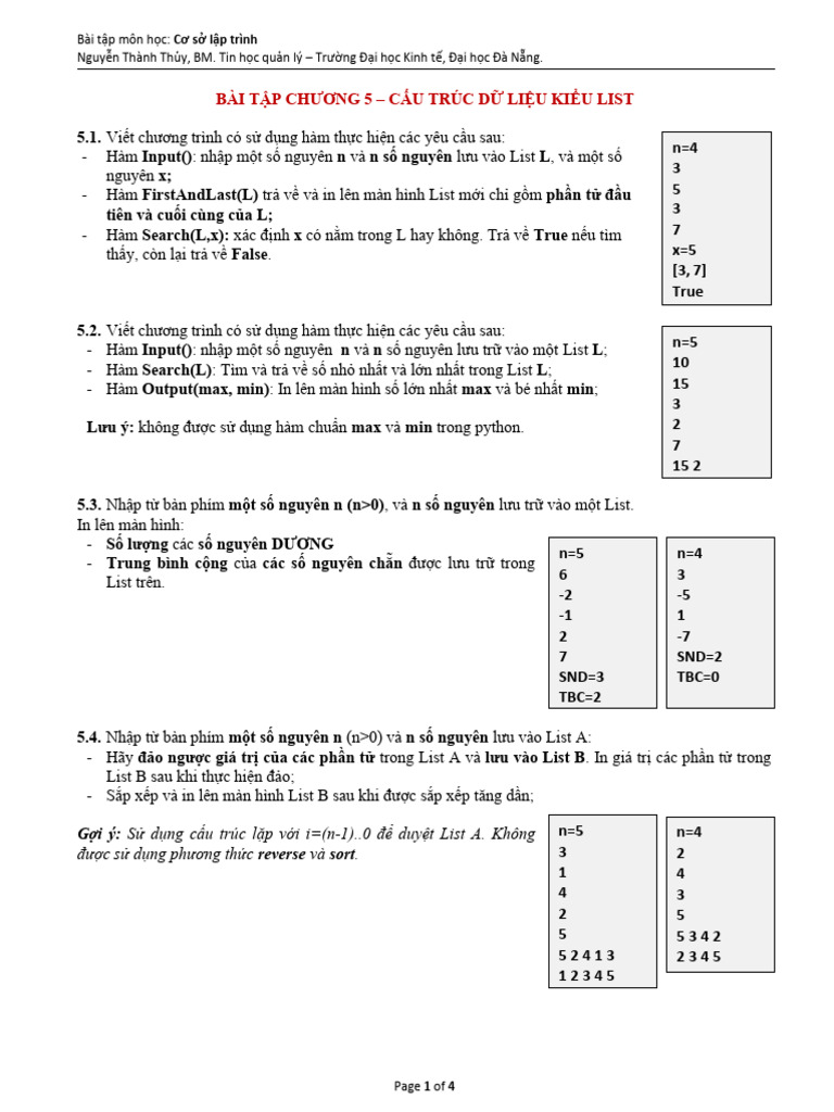 Exercise Chapter5 (New) | PDF