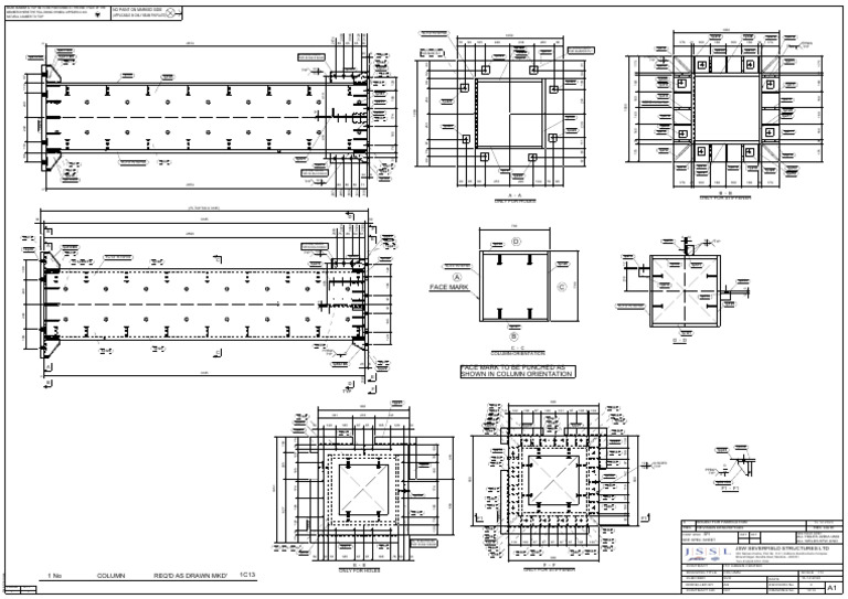 (Applicable in Only Beam Fin Plate) : 1C13 Column 1 Req'D As Drawn MKD ...