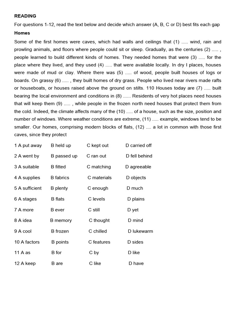 READING 2 Homes | PDF
