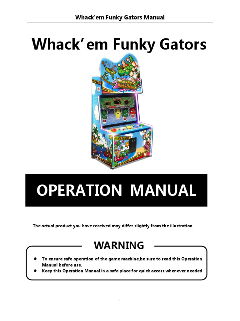 Whack'em Funky Gators Operation Manual | PDF | Ac Power Plugs And ...