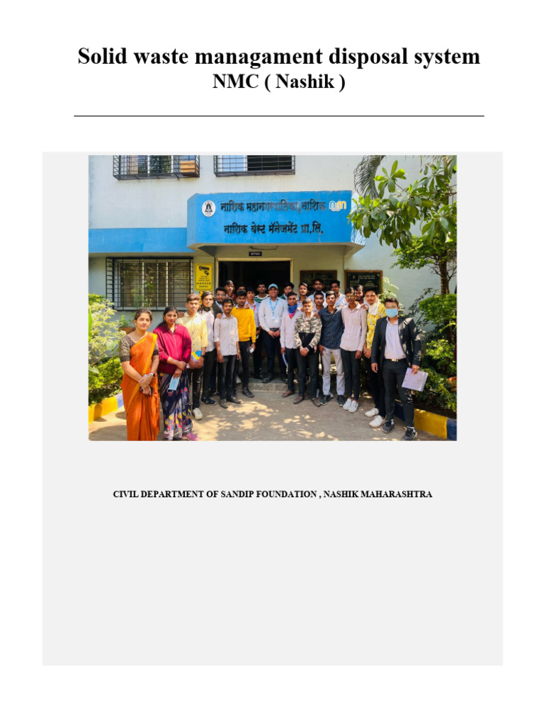 10 - Municipal Solid Waste Management Plan, Nashik Paranv | PDF ...
